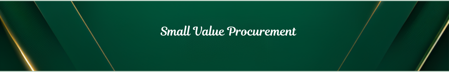 Small Value Procurement | SPAMAST